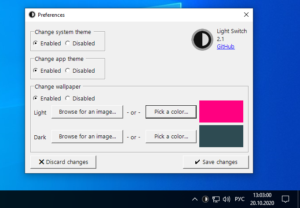 Light Switch — мгновенное переключение между светлой и темной темами ...