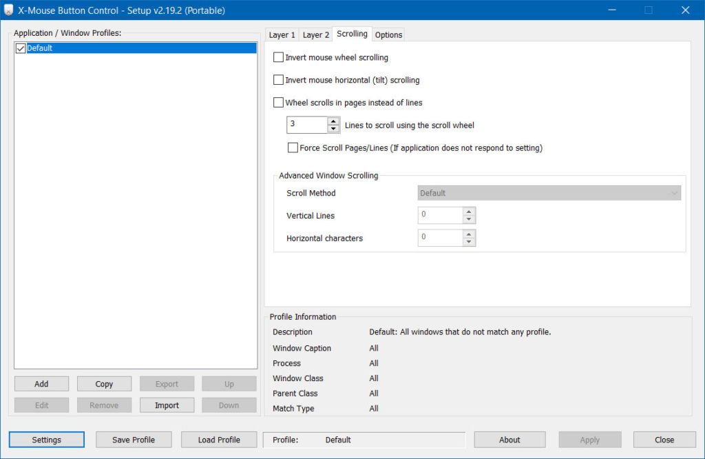 X-Mouse Button Control
